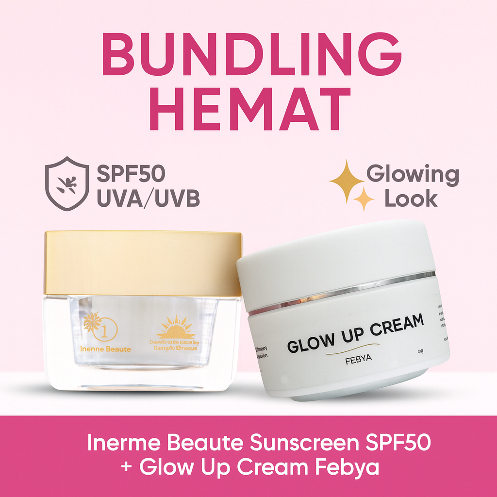 Jual Paket Bundling Inerme Beaute Sunscreen SPF50 + Glow Up Cream Febya ...