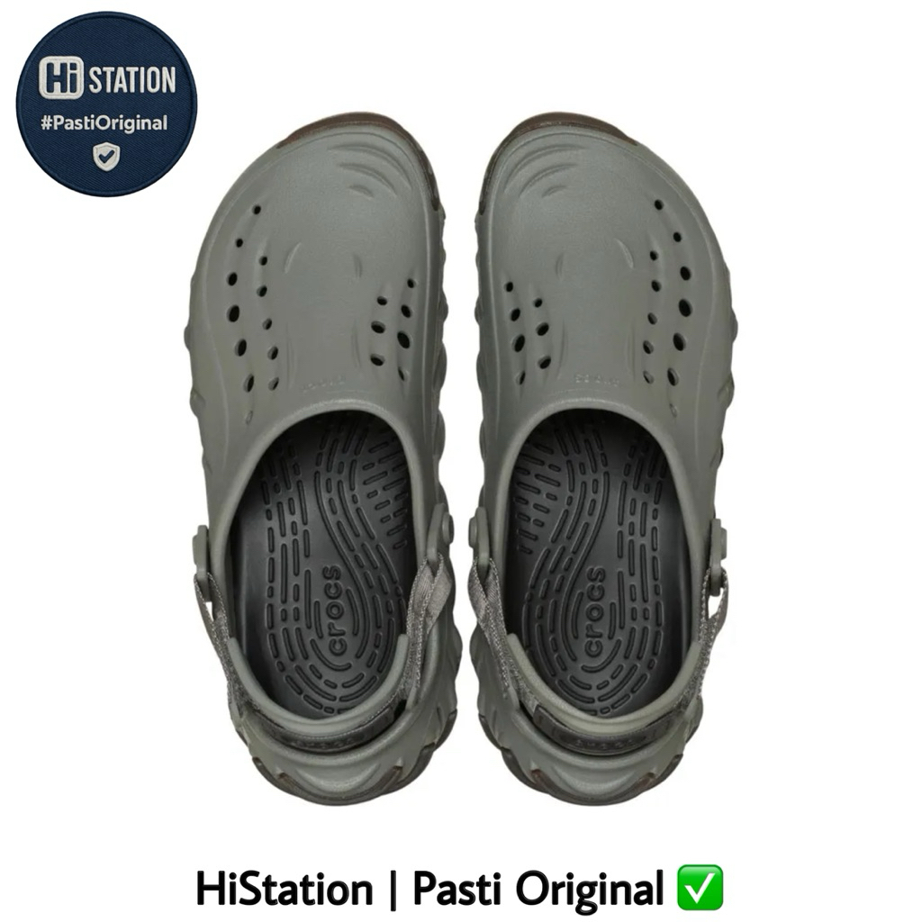 Jual Crocs Echo Gum RO Clog Unisex Galactic Grey - 211675-1WS | Shopee ...