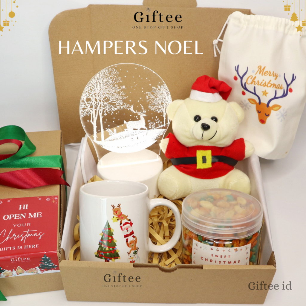 Jual HAMPERS NATAL NOEL MUG SNACK LAMPU HIAS LED POUCH SNACKS GELAS ...
