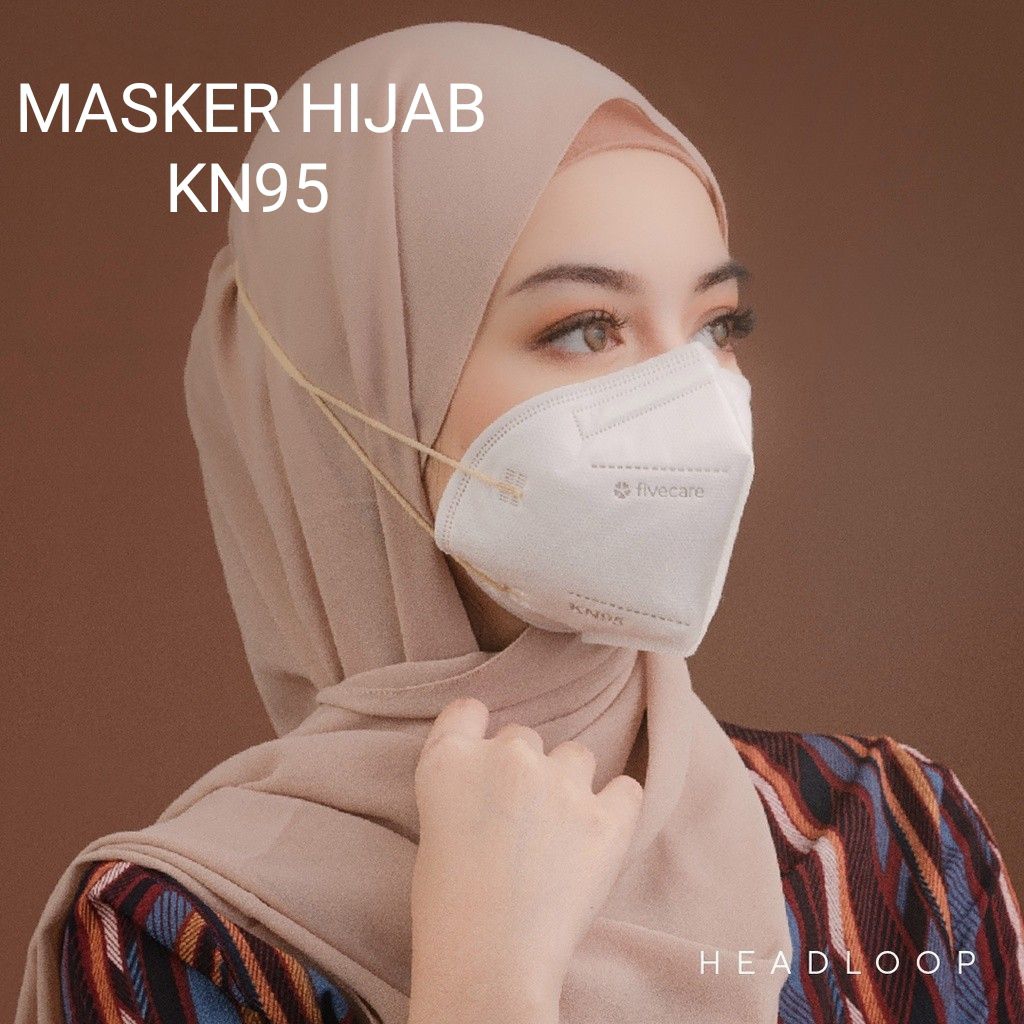 Jual Masker Medis KN95 Hijab Headloop Import isi 50 pcs kwalitas ...