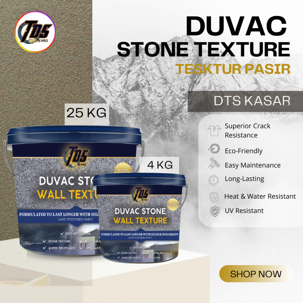 Jual Cat Tembok Tekstur Pasir Duvac Stone Texture 25Kg | Cat Efek Batu ...