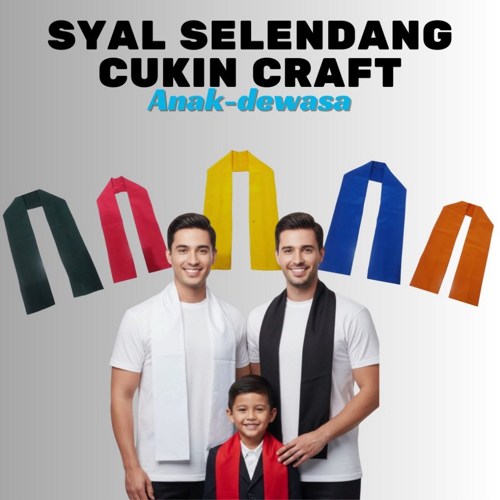 Jual Syal Polos Premium (Dewasa & Anak) - Pilihan Warna Merah, Putih ...