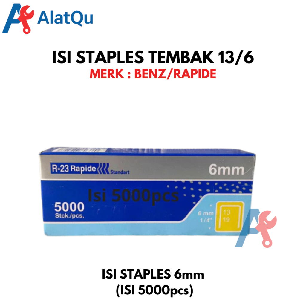 Jual Isi Stapler Staples Tembak Guntacker Original. 13/6mm (6mm ...