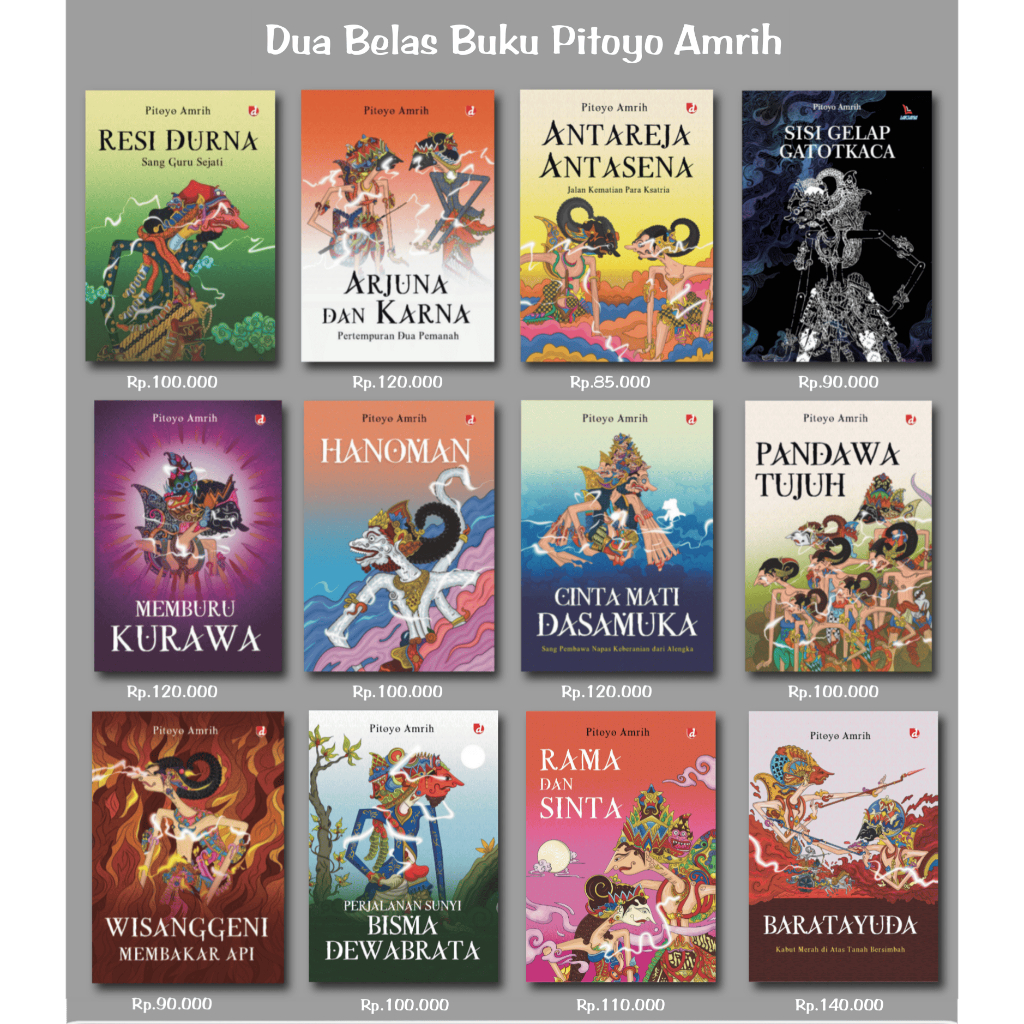 Jual Buku Novel Pitoyo Amrih/Pandawa Tujuh /Resi Durna/Hanoman/Arjuna ...