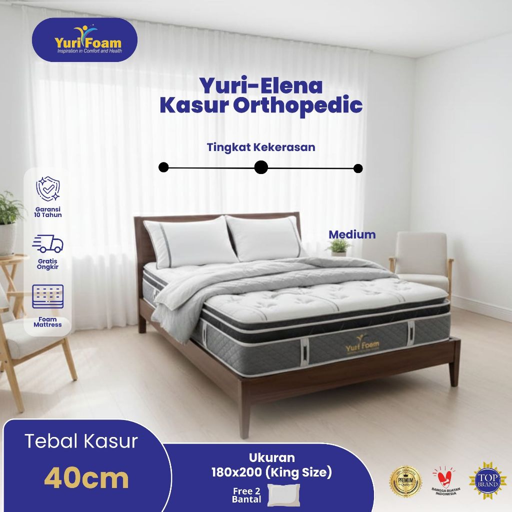 Jual Yurifoam - Kasur in Box YURI ELENA Plush pillow top ukuran 180x200 ...