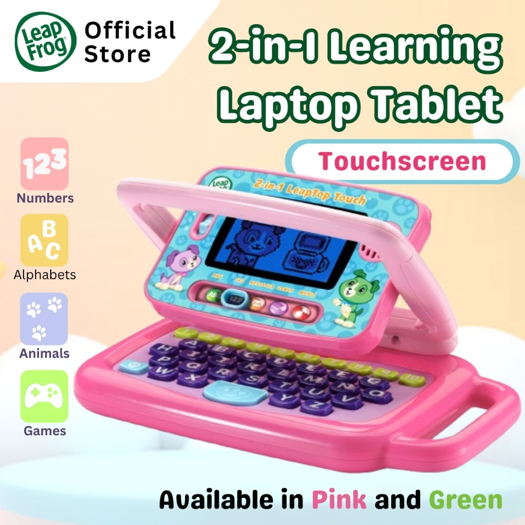 Jual Leapfrog 2-In-1 Leaptop Touch - Green & Pink Children Laptop ...
