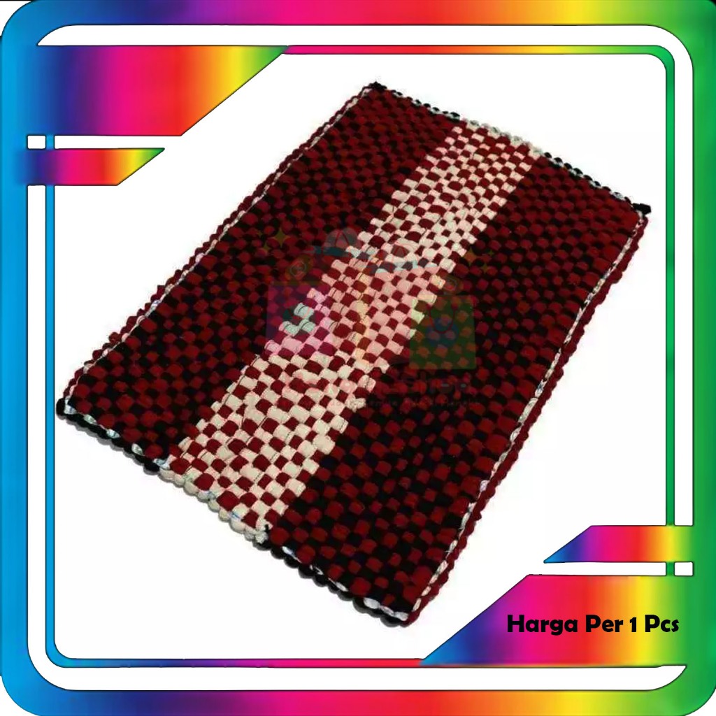 Jual Kesed Anyam Rajut Tebal, Keset Kaki Tenun Ukuran 50 x 33 CM ...