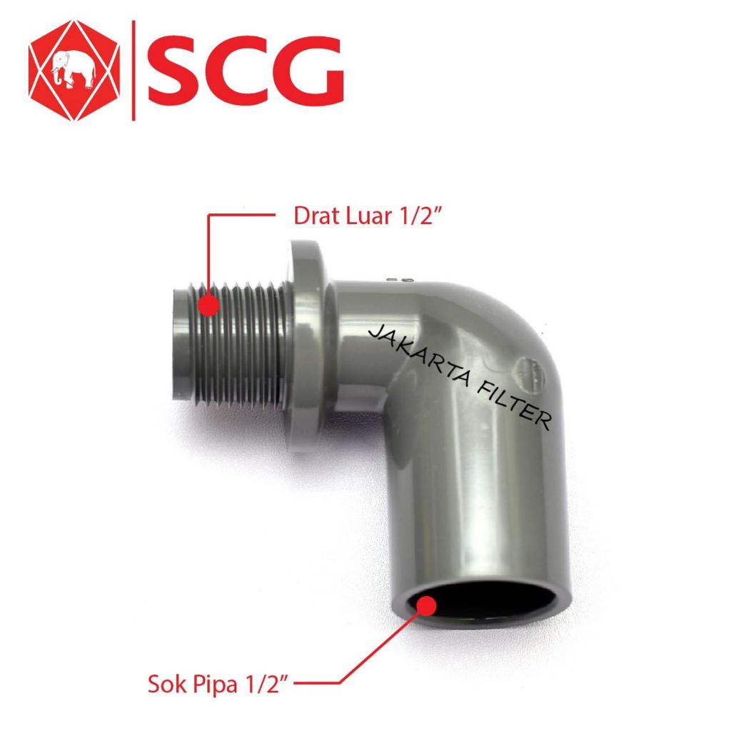 Jual [SCG] Elbow Keni Drat Luar / Valve Elbow AW 1/2" | Shopee Indonesia