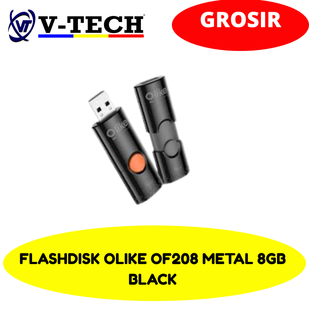 Jual FLASHDISK OLIKE OF208 METAL 8GB BLACK | Shopee Indonesia