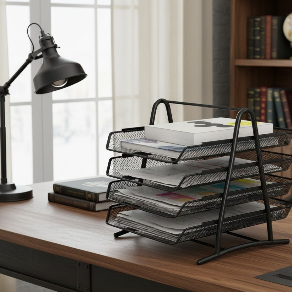 Jual PROMO RAK DOKUMEN / RAK KERTAS 4 TINGKAT / DOCUMENT TRAY 4 LAYER ...