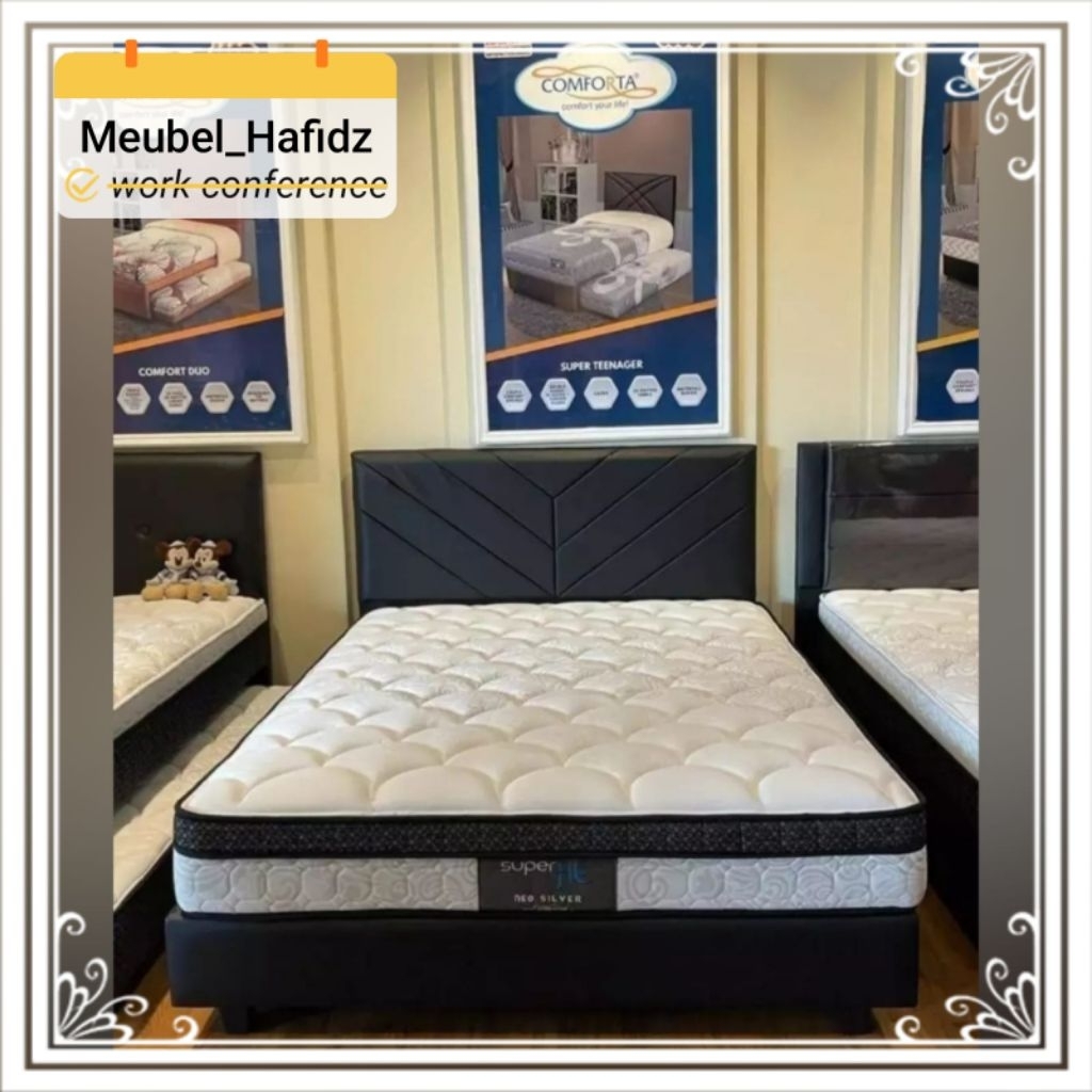 Jual Promo set spring bed super pit Neo silver {Meubel_Hafidz} | Shopee ...