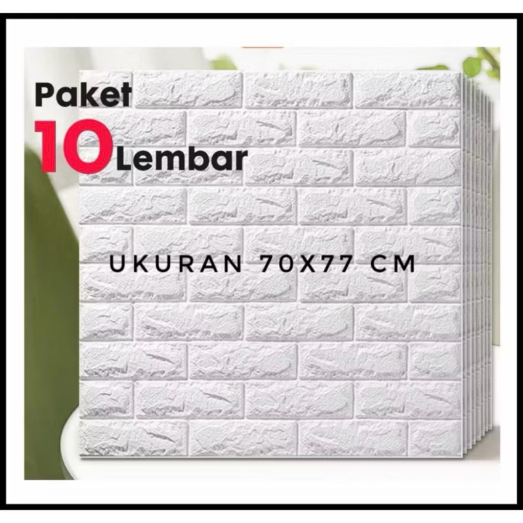 Jual Paket 10 Lembar Wallpaper Sticker 70x77 3D Foam | Shopee Indonesia
