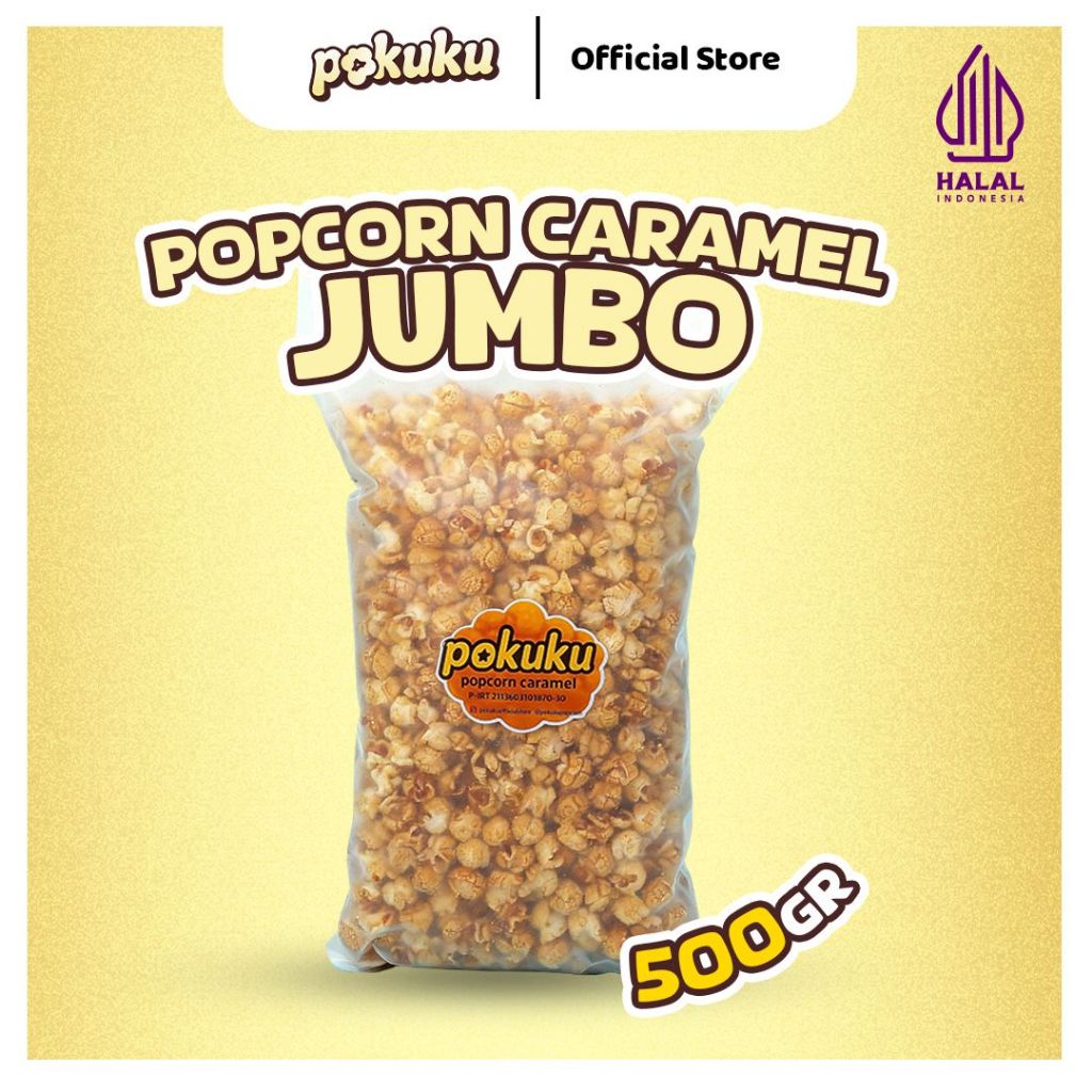 Jual Pokuku- Popcorn Caramel Jumbo 500gr | Shopee Indonesia