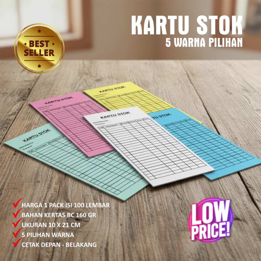 Jual [TERMURAH] 100PCS KARTU STOK BARANG / OBAT / PRODUK | Shopee Indonesia