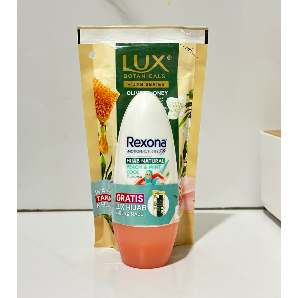 Jual Rexona Deo Roll on Hijab Women Peach & Mint Cool 45 ml Gratis ...
