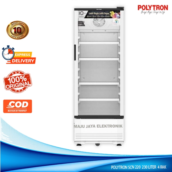 Jual POLYTRON Showcase 230 Liter SCN 220 Display Cooler Low Watt Anti ...