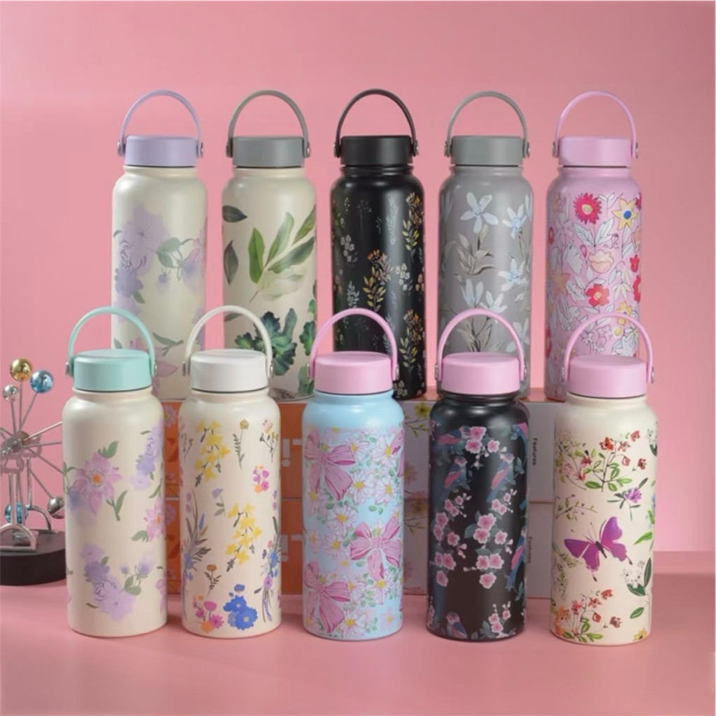 Jual Tumbler Stainless Botol Minum Aesthetic 1 Liter / Tumbler Tahan ...