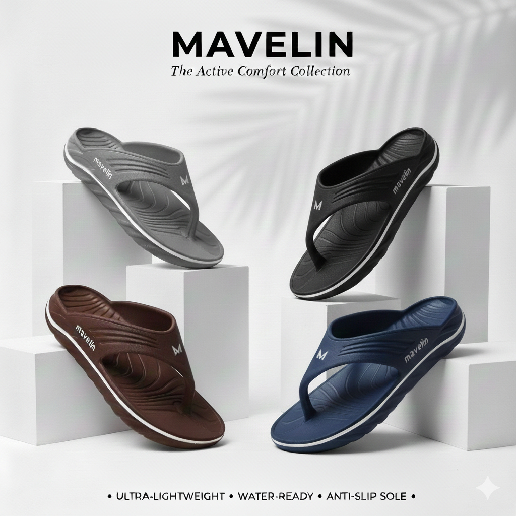Jual Mavelin Otis - Sandal Jepit Pria Dewasa Karet Anti Slip Elastis ...