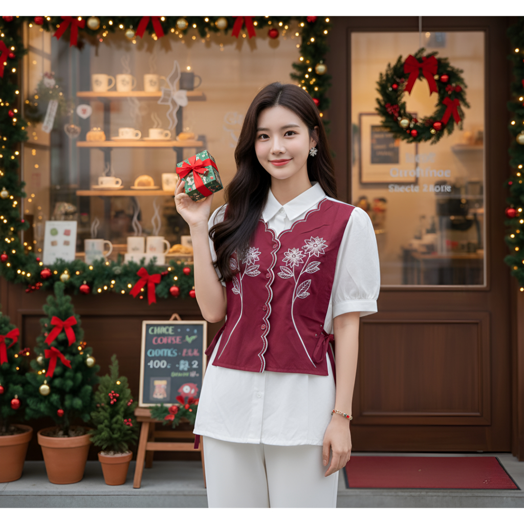 Jual [COTTONBELLS] ELVARIA TOP | CHRISTMAS COLLECTION BAJU / BLOUSE ...