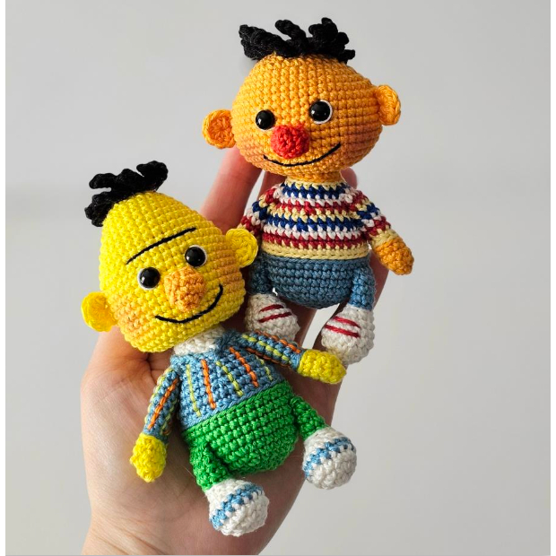 Jual Mini Bert-Ernie {Pdf File Amigurumi/Crochet Pattern} | Shopee ...