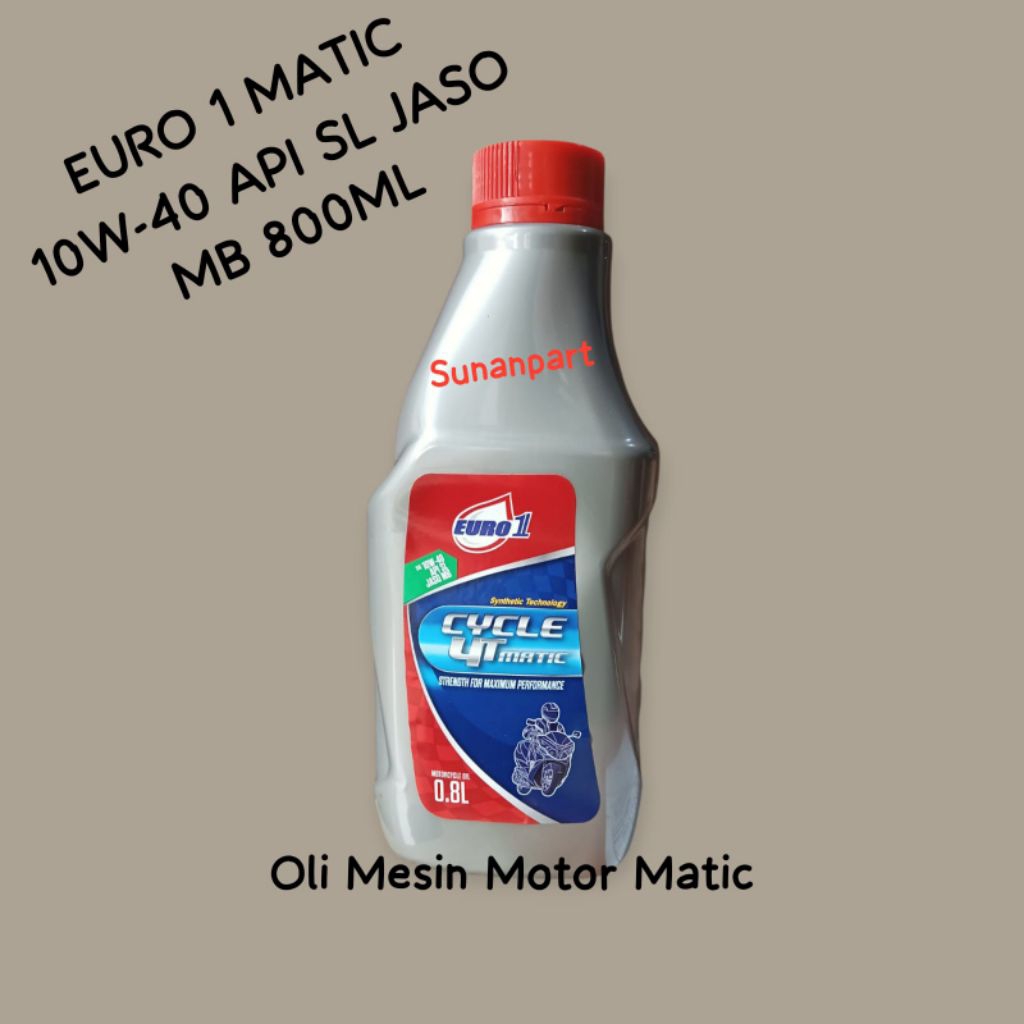 Jual Euro 1 Matic 800ml Oli mesin motor matic | Shopee Indonesia