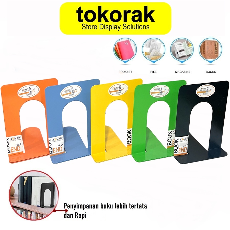 Jual COMBO BOOK END NO 7 PENYANGGA SANDARAN BUKU PENAHAN PEMBATAS BUKU ...