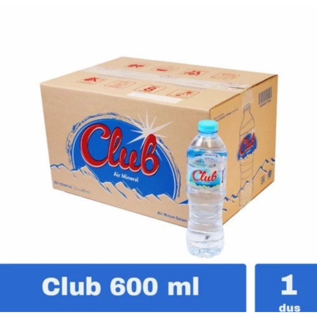 Jual Air Mineral Club Botol 600ml (Per Dus Isi 24 Botol) | Shopee Indonesia