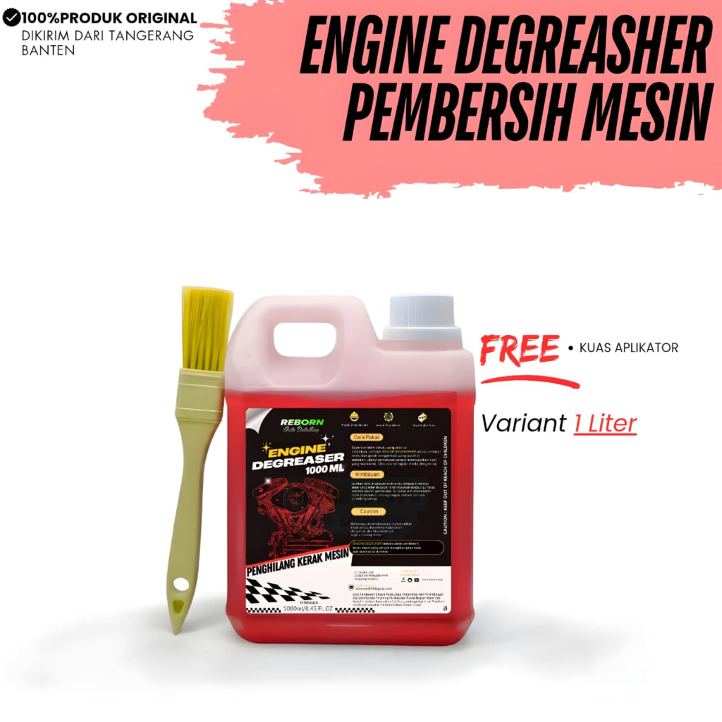 Jual ENGINE DEGREASER Pembersih Kerak Mesin 1 Liter REBORN AUTO ...