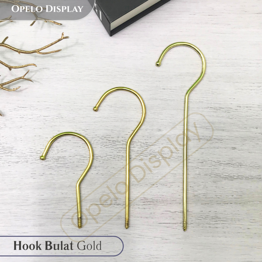 Jual ( HUK ) HOOK HANGER KAYU GOLD HUK UNTUK HANGER KAYU EMAS BULAT ...