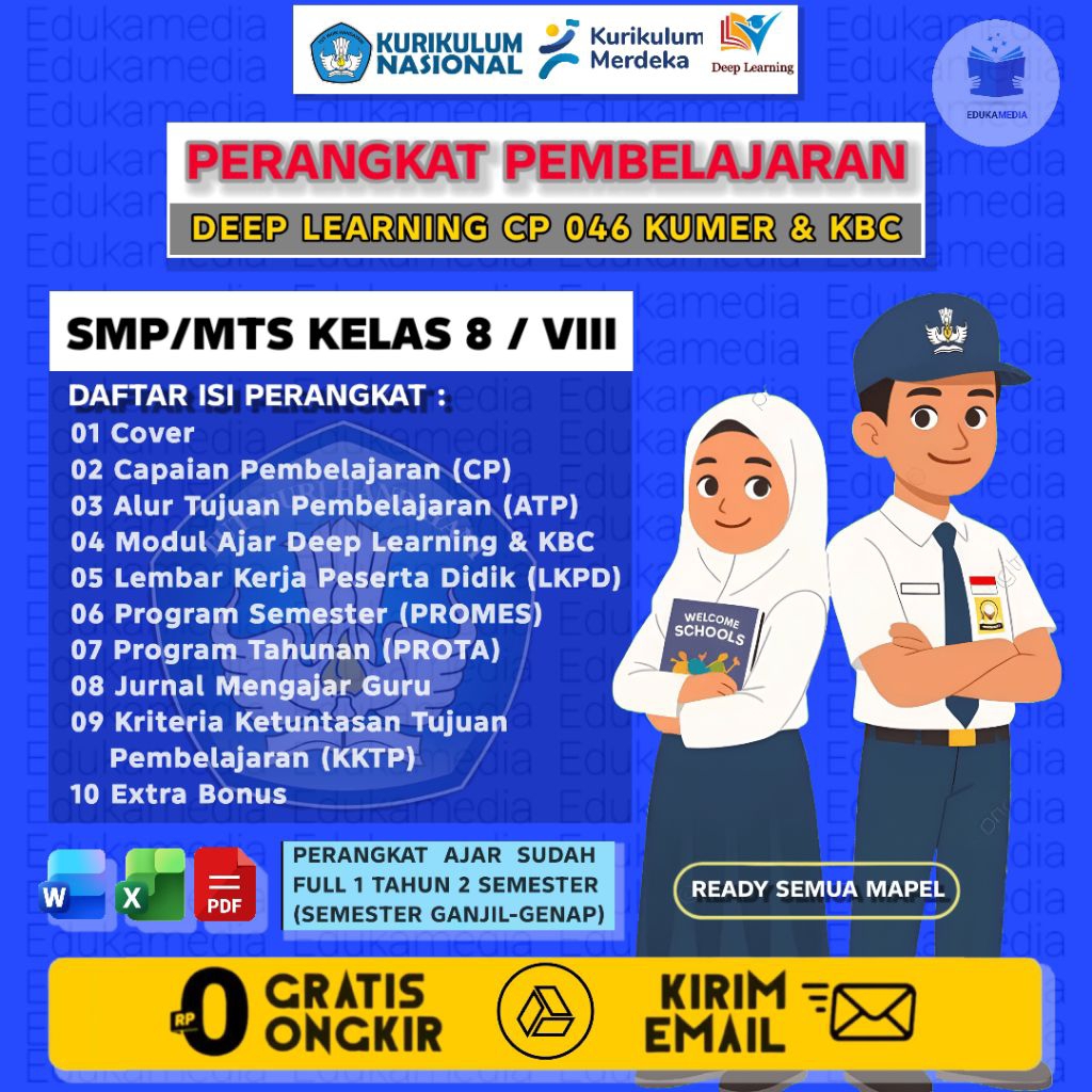 Jual Perangkat Ajar Deep Learning SMP/MTs Kelas 8 / VIII Implementasi ...