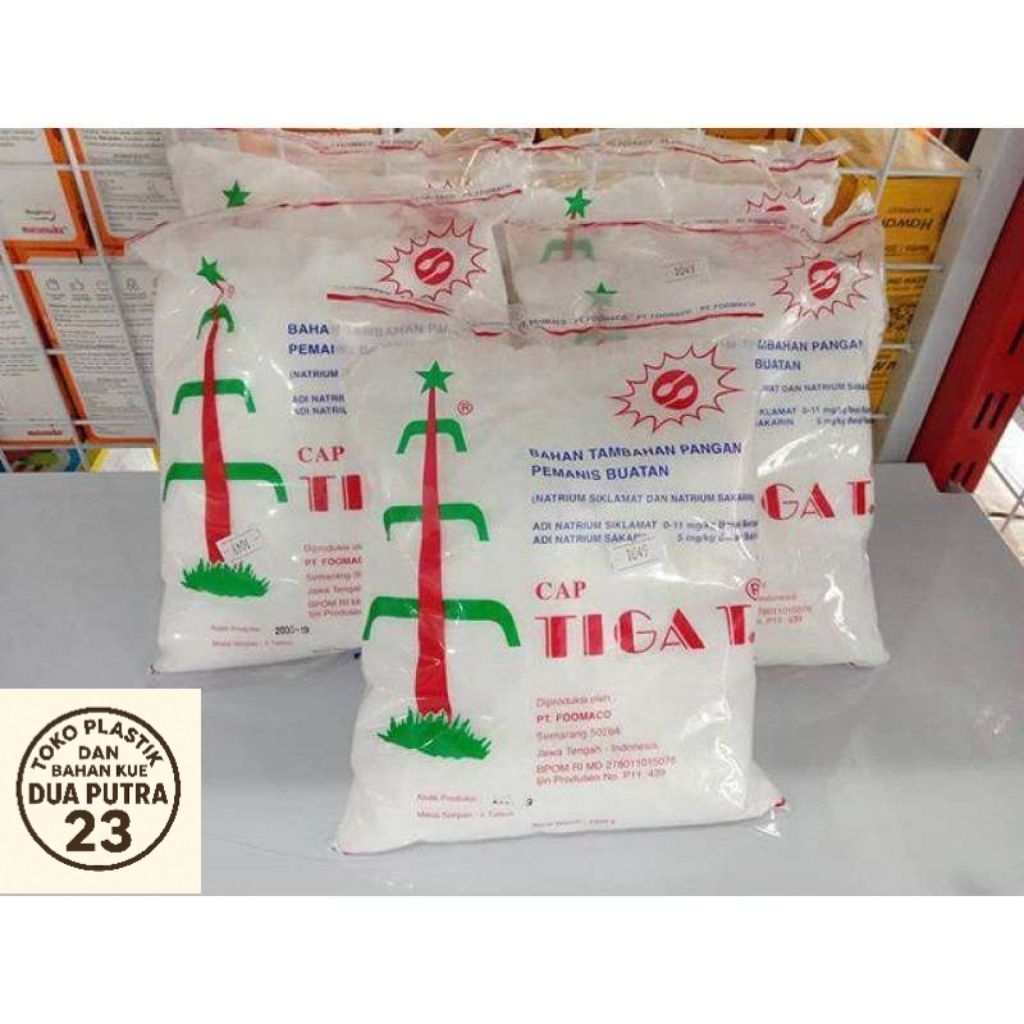 Jual Pemanis Buatan Cap Tiga Tebu/(1sachet)25gr/Natrium Siklamat ...