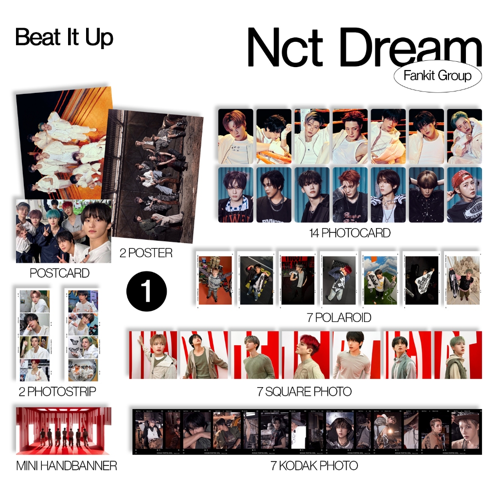 Jual [Grup Ver.] Kpop Fankit Nct Dream Beat it up Poster Photostrip ...