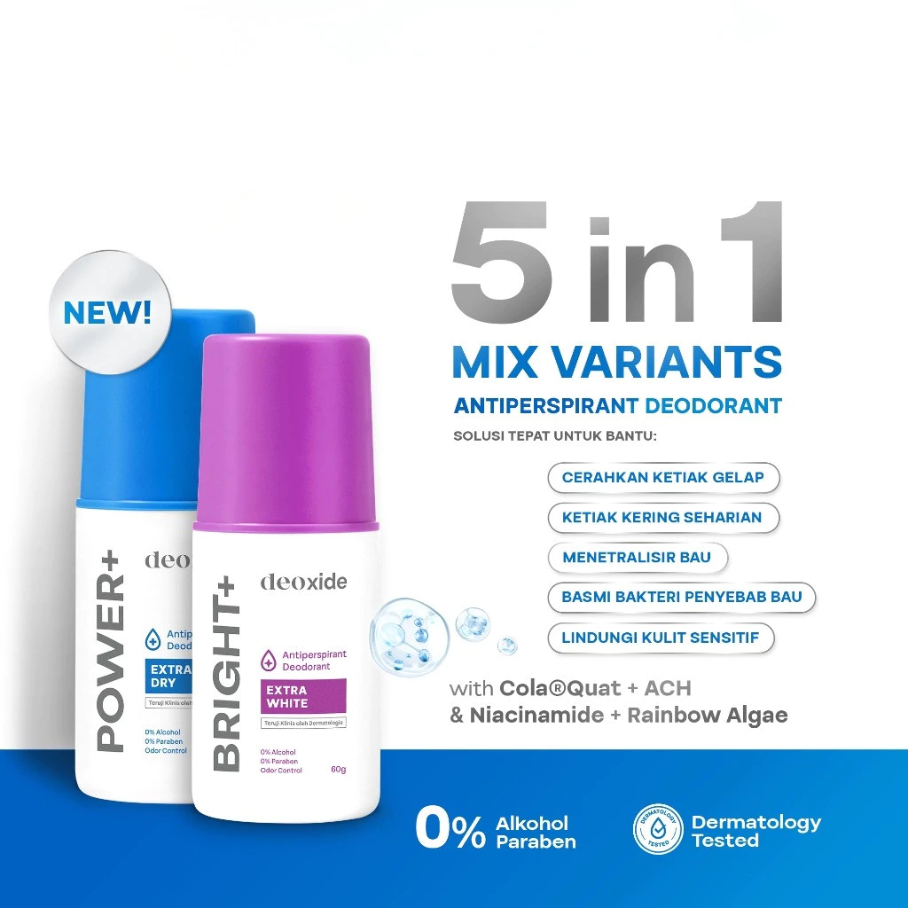 Jual LADY LOOK | DEOXIDE Antiperspirant Deodorant Roll On POWER+ For ...