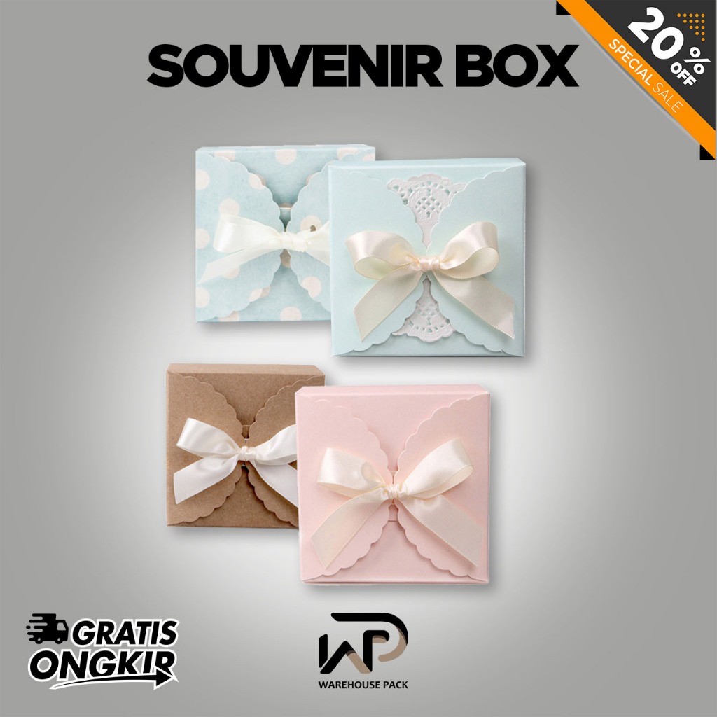 Jual Gift Kotak Kado Pita kecil | Box Sovenir Korean boutique cute gift ...