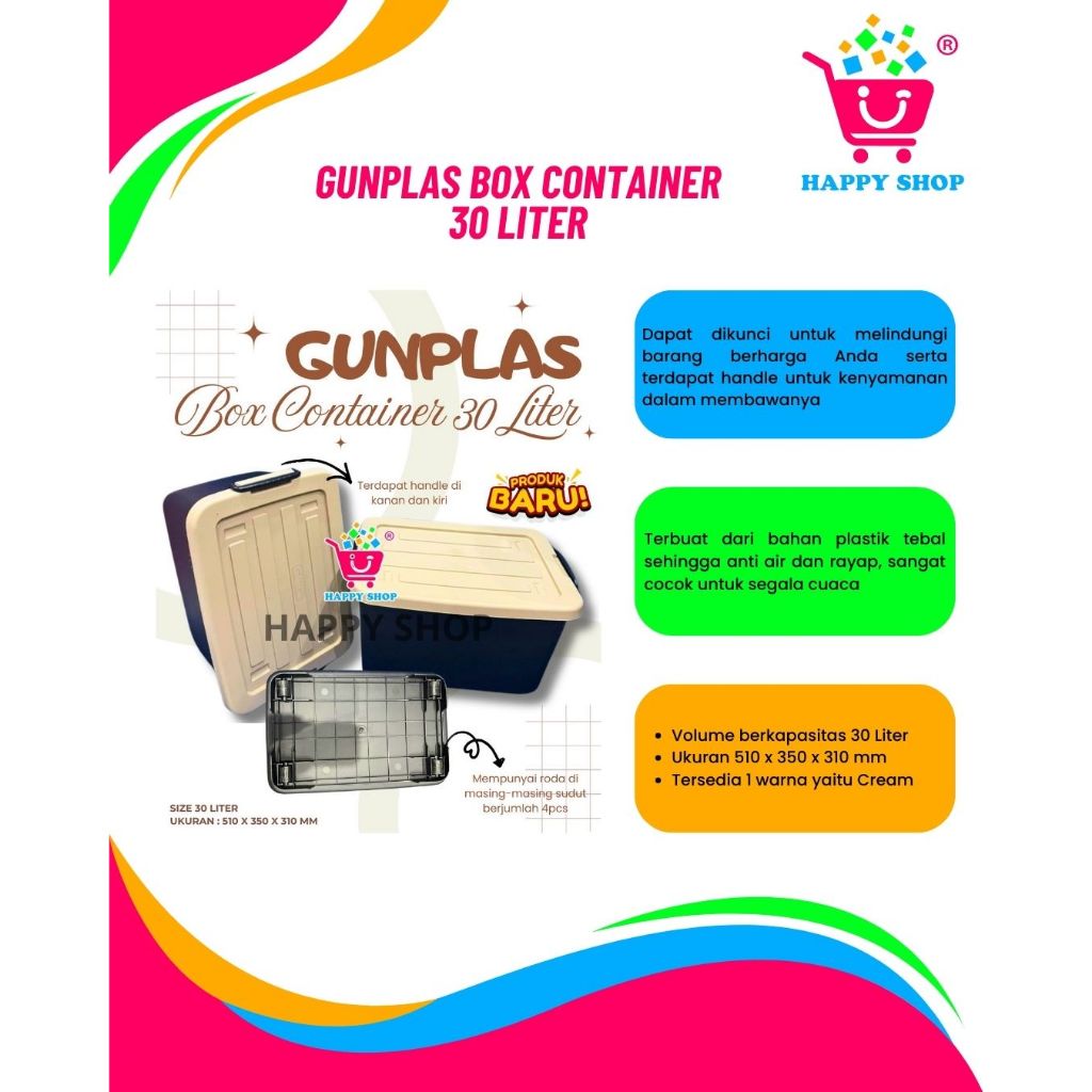 Jual Gunplas Box Container 30 Liter / Kontainer Serbaguna untuk Segala ...