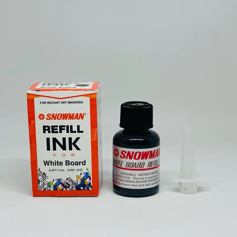 Jual TINTA SPIDOL SNOWMAN REFILL INK FOR WHITE BOARD MARKER TERMURAH ...