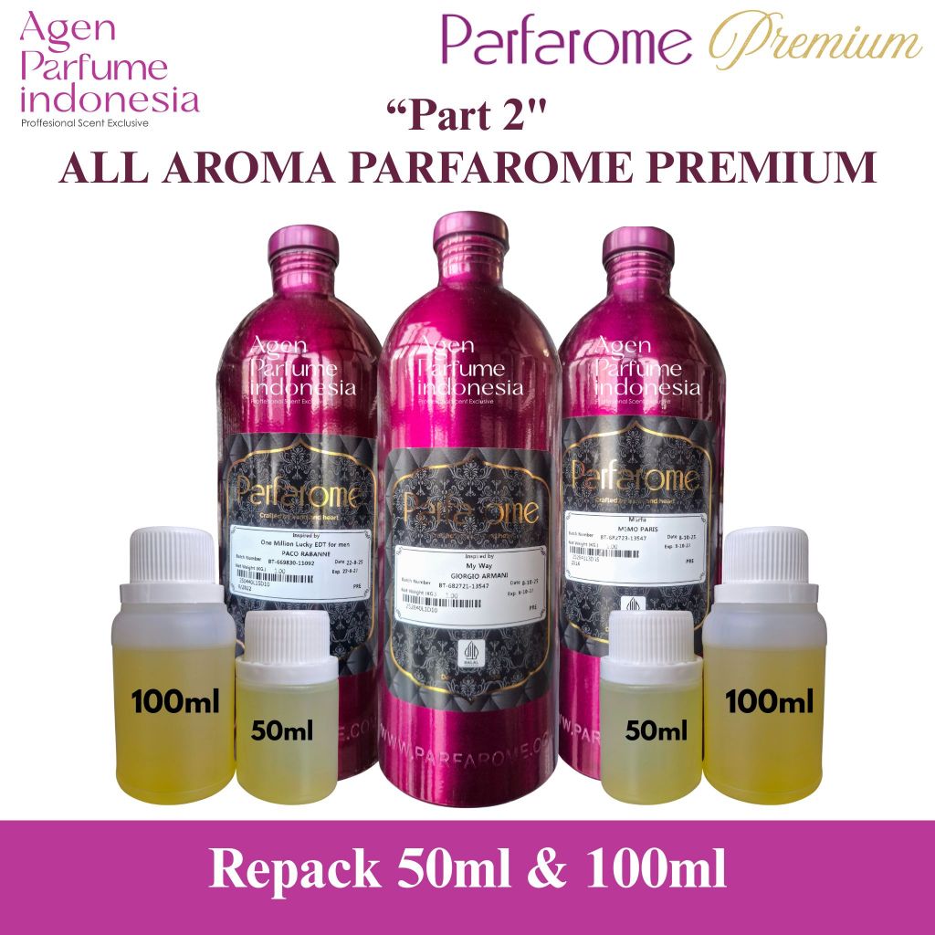 Jual ALL AROMA PARFAROME PREMIUM Repack 50ml Dan 100ml "Part 2 ...