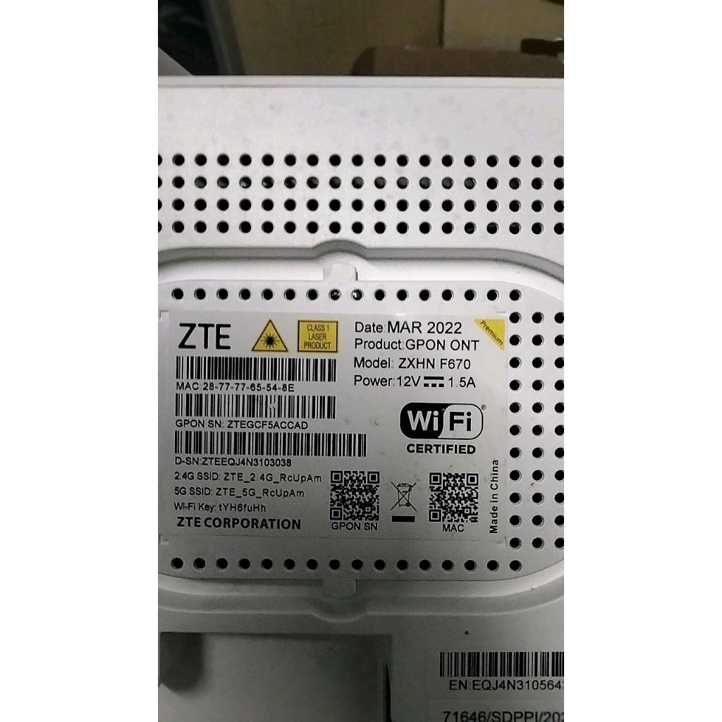Jual ZTE GPON ONT ZXHN F670..( 6 ANTENA ) | Shopee Indonesia