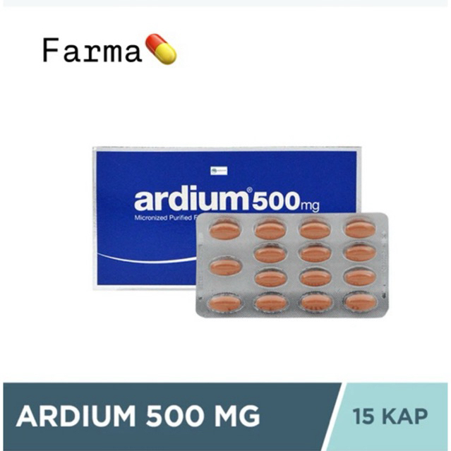 Jual Ardium obat wasir varises 500mg 15 Tablet ORIGINAL | Shopee Indonesia
