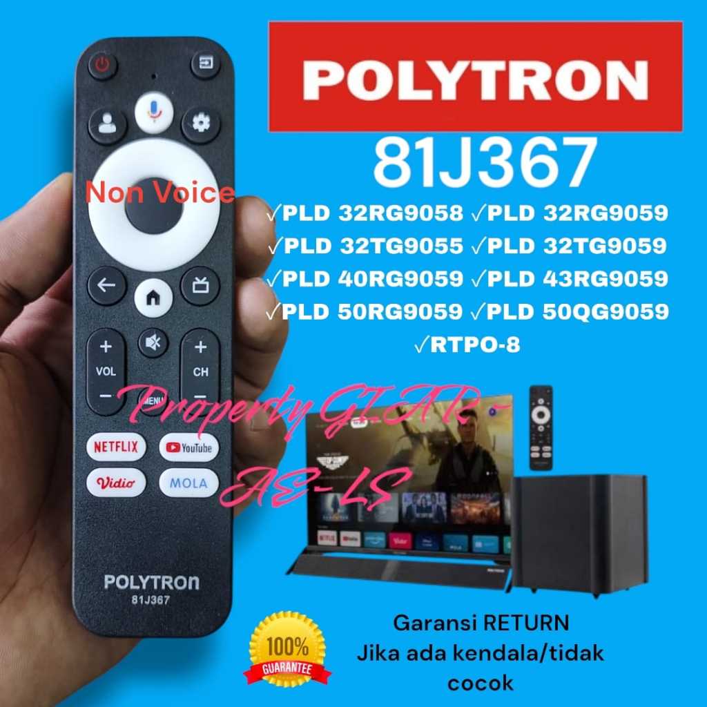Jual REMOT LCD LED TV POLYTRYN 81J367 Android Smart TV Polytron PLD ...