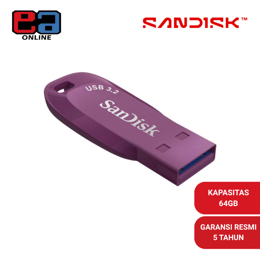 Jual SanDisk CZ410 Ultra Shift 64GB USB 3.2 (Purple / Ungu) - Flash ...