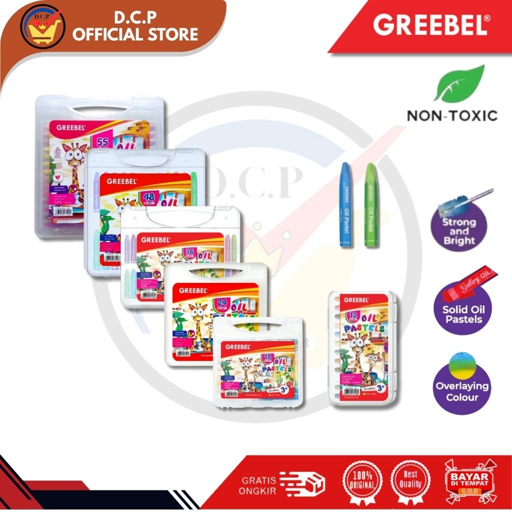 Jual ORIGINAL Crayon OIL PASTEL KIDS Lengkap ( GREEBEL Crayon Oil ...