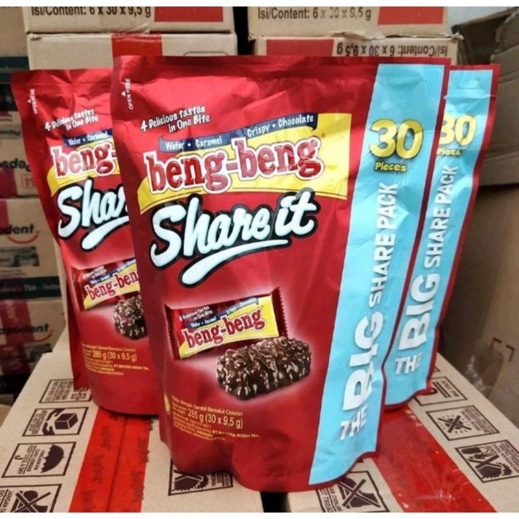 Jual BENG BENG SHARE IT MINI isi 25 Pcs kemasan new Beng Beng Share it ...