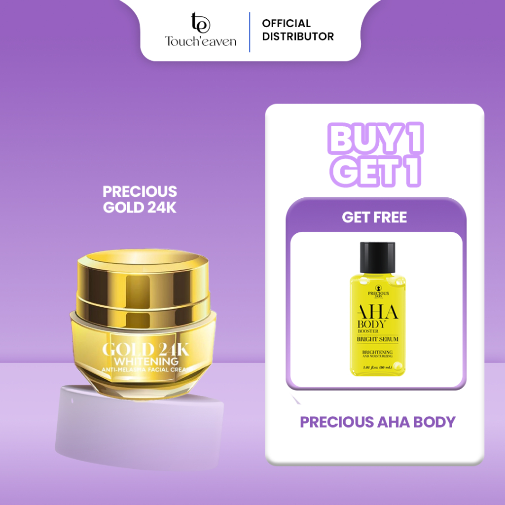 Jual Precious Gold 24K Whitening Cream + Free Precious AHA Body Bright ...