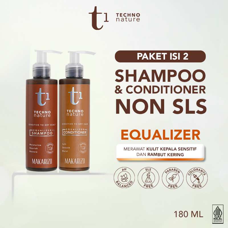 Jual PAKET ISI 2 Makarizo T1 Techno Nature Equalizer Shampoo ...