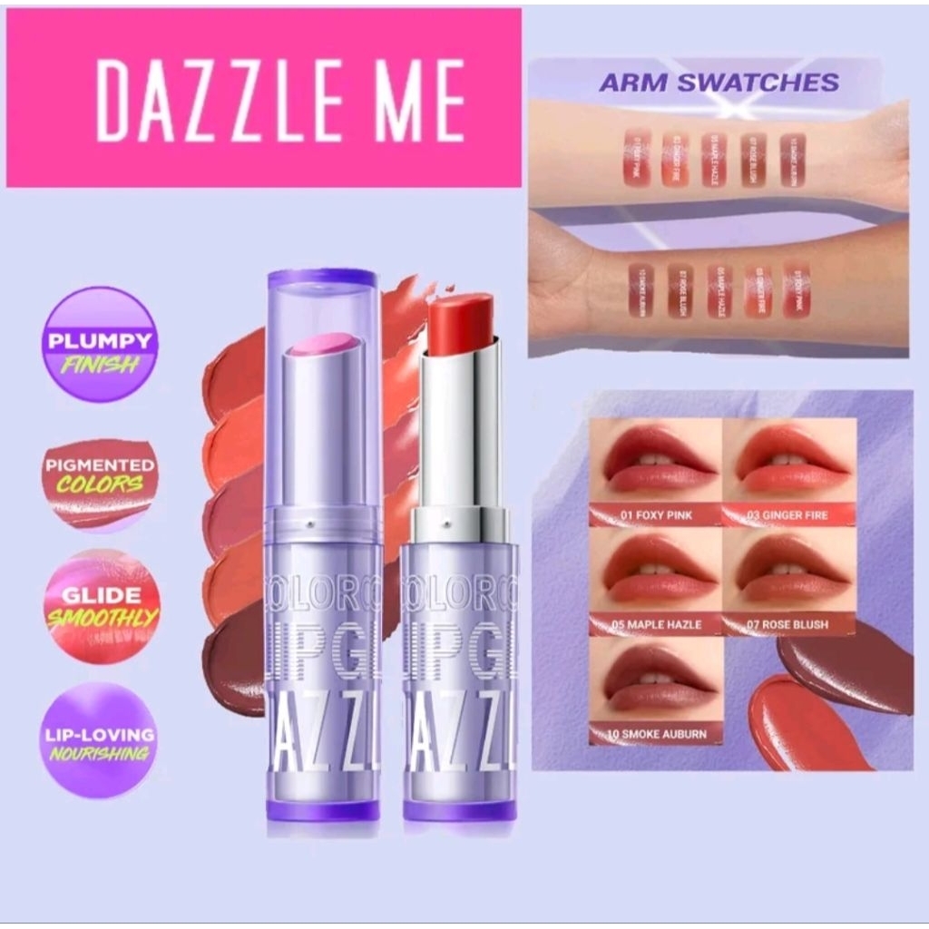 Jual DAZZEL ME Colir Chrome Lip Glaze Lipstick Balm untuk melembabkan ...