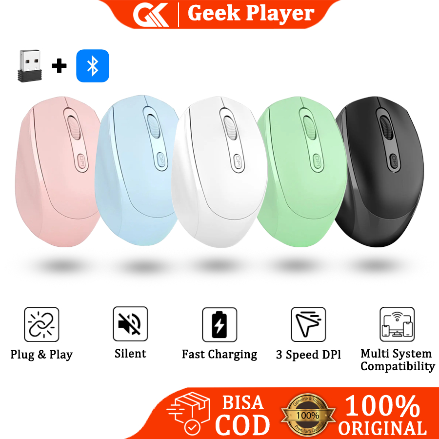 Jual Mouse Silent Click Mouse M107 Mouse Bluetooth Mouse Mouse Nirkabel ...