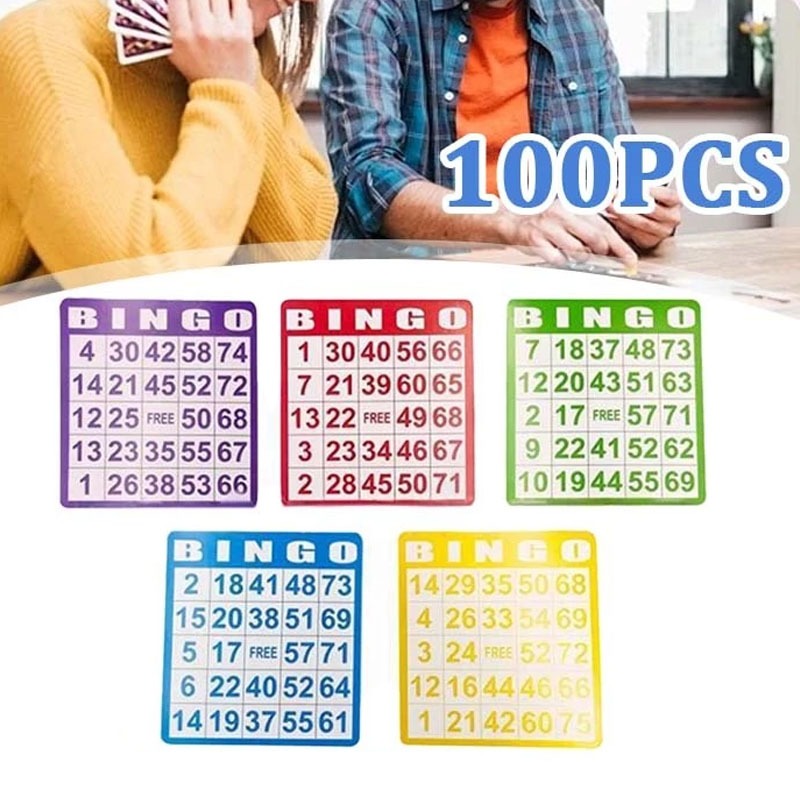 Jual 100 PCS/Set Kartu Bingo / Bingo Card / Kartu Bingo Ukuran Besarard ...