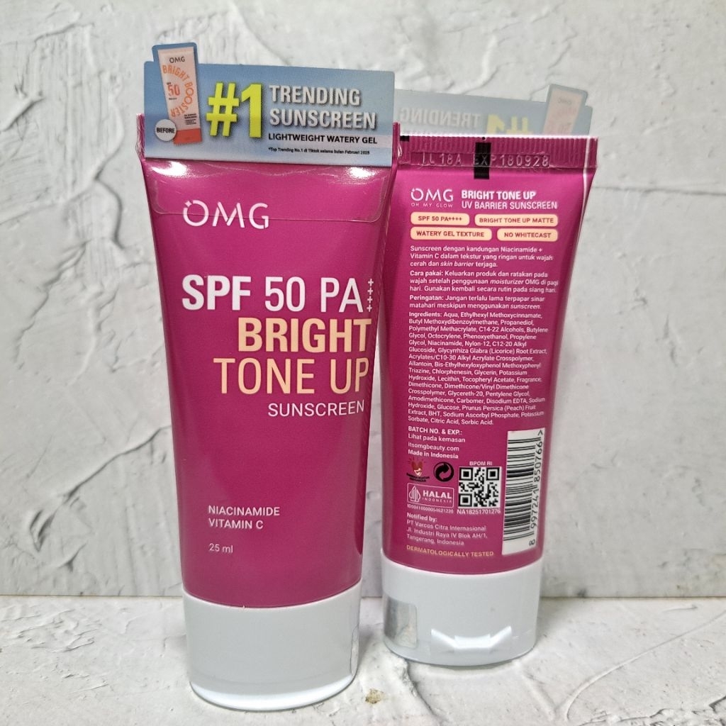 Jual OMG Oh My Glow Bright Booster UV Barrier Sunscreen SPF 50 PA ...