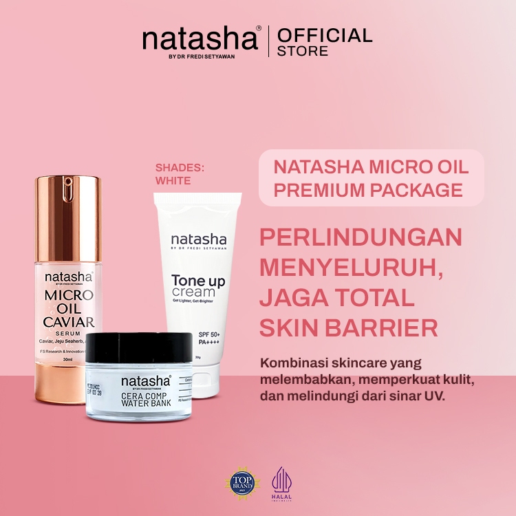 Jual Natasha Bundling Micro Oil Caviar + Ceracomp Water Bank + Tone Up ...